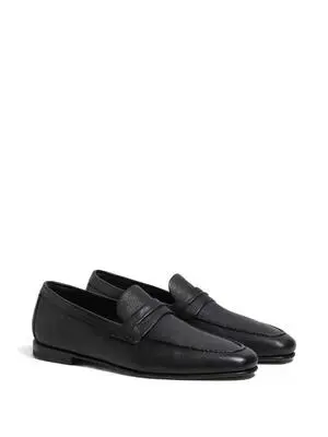 Zegna Leather Loafers - Black