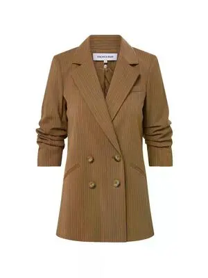 Veronica Beard Rupert Striped Double-breasted Jacket - Brown