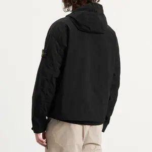 Stone Island Light Compact Touch Poly-tc Hooded Jacket - Black
