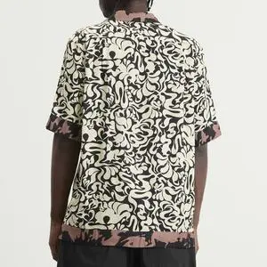 Dries Van Noten Squiggle Border Print Shirt - Black