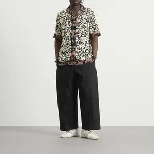 Dries Van Noten Squiggle Border Print Shirt - Black