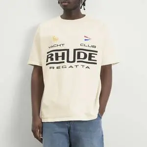 Rhude Regatta Club T-shirt - Vintage White/black/green