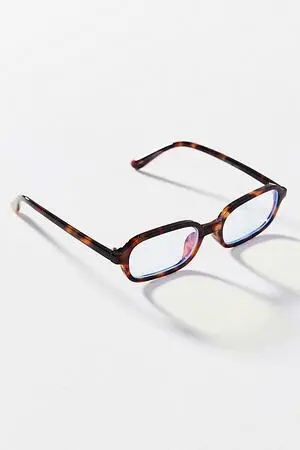 EYEKING Slim Rectangle Blue Light Readers - Tortoise