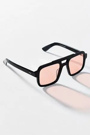 SPITFIRE Translucent Aviator Sunglasses - Black/pink