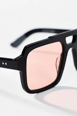 SPITFIRE Translucent Aviator Sunglasses - Black/pink