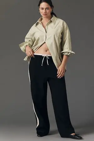 Maeve Crochet Track Stripe Pant