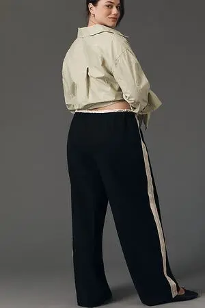 Maeve Crochet Track Stripe Pant
