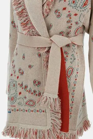 Alanui Bandana Jacquard Cashmere Cardigan - Multicolor