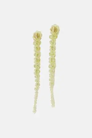 Simone Rocha Cascade Crystal Earrings - Yellow