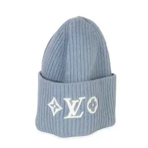 LOUIS VUITTON Light Wool Monogram Beanie - Blue