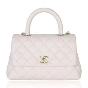 Chanel Quilted Caviar Mini Coco Top Handle Bag