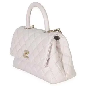 Chanel Quilted Caviar Mini Coco Top Handle Bag