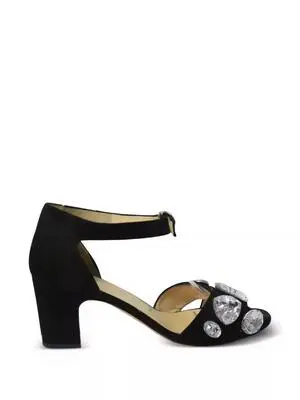Bionda Castana Crystal-embellished Block Heel Sandals