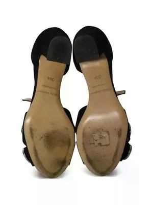 Bionda Castana Crystal-embellished Block Heel Sandals