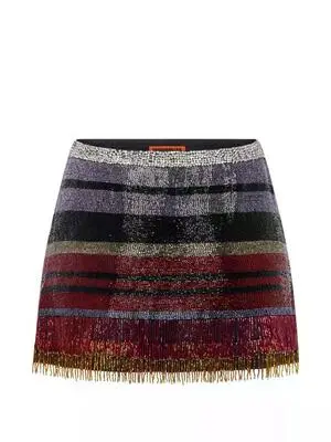 SIMONMILLER Beaded Striped Mini Skirt