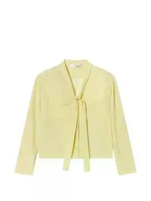 FRAME Pocket Tie Blouse