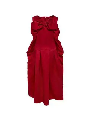 Comme Des Garçons Bow-detail Gathered Dress