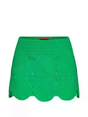 SIMONMILLER Crochet Appliqué Mini Skirt