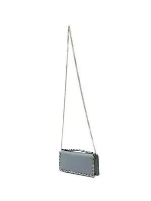 Valentino Garavani Rockstud Leather Clutch - Blue