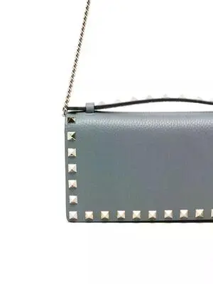 Valentino Garavani Rockstud Leather Clutch - Blue