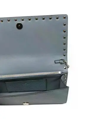 Valentino Garavani Rockstud Leather Clutch - Blue