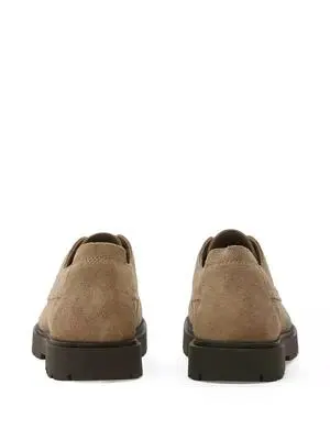BIRKENSTOCK Moc Lace Up Suede Derby Shoes - Neutrals