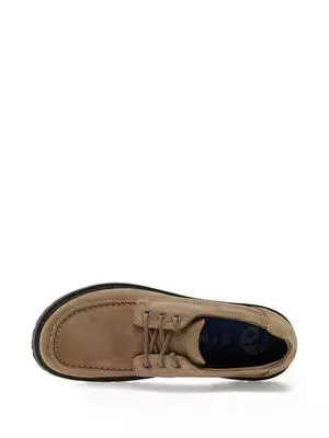BIRKENSTOCK Moc Lace Up Suede Derby Shoes - Neutrals