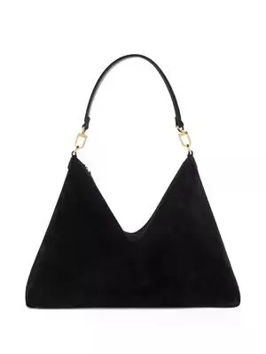 TOTEME Medium Bevel Suede Shoulder Bag - Black