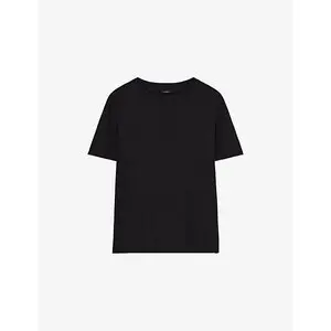 JOSEPH Rubin Short-sleeved Silk Top - Black