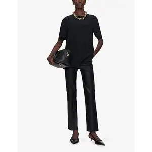 JOSEPH Rubin Short-sleeved Silk Top - Black