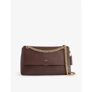 COACH Foil-logo Chain-handle Leather Shoulder Bag