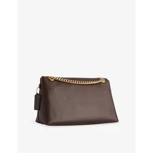 COACH Foil-logo Chain-handle Leather Shoulder Bag