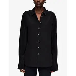 JOSEPH Relaxed-fit Silk Blouse - Black