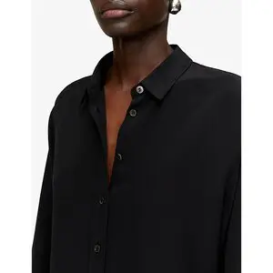 JOSEPH Relaxed-fit Silk Blouse - Black