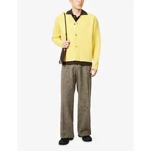 Jacquemus Doppio Knitted Merino-wool Cardigan - Yellow