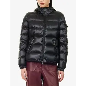 Moncler Glesse Short Hooded Shell-down Jacket