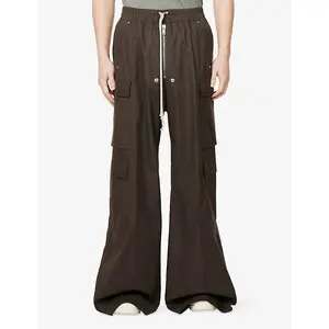 Rick Owens Cargobelas Wide-leg Cotton Trousers - Dark Dust