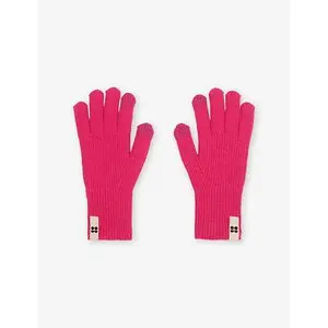 Sweaty Betty Knitted Wool-blend Gloves - Beet Pink