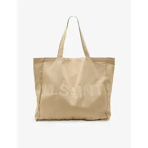 ALLSAINTS Biggy Large Cotton-canvas Tote Bag - Light Khaki