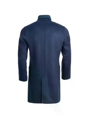 Kiton Reversible Cashmere Overcoat - Blue