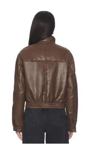 Superdown Kona Faux Leather Bomber