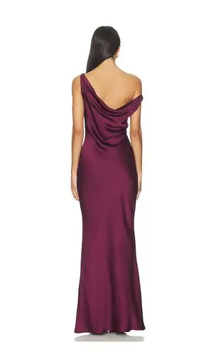 Norma Kamali Drop Shoulder Maria Gown - Plum
