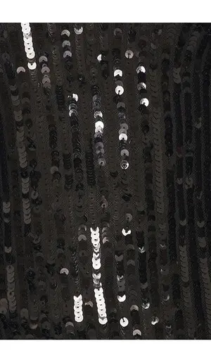 AREA Wrapped Sequin Mini Dress - Black