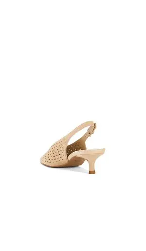 Dolce Vita Alenna Perforated Suede Slingback Kitten Heels