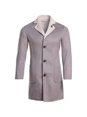 Kiton Reversible Cashmere Coat - Grey