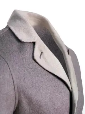 Kiton Reversible Cashmere Coat - Grey