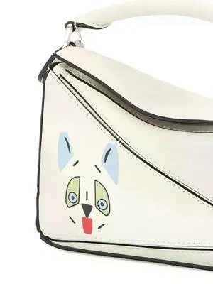 Loewe Mini Puzzle Futurism Cat Tote Bag - Neutrals