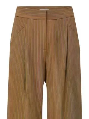 Veronica Beard Rimini Pinstripe Palazzo Pants - Brown