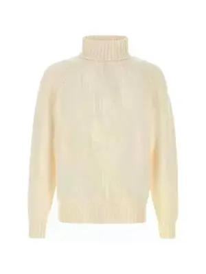 UMIT BENAN Milano Turtleneck Cashmere Sweater - Neutrals