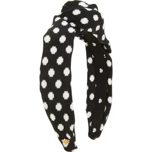 Lele Sadoughi Rosette Knotted Dot Headband - Jet